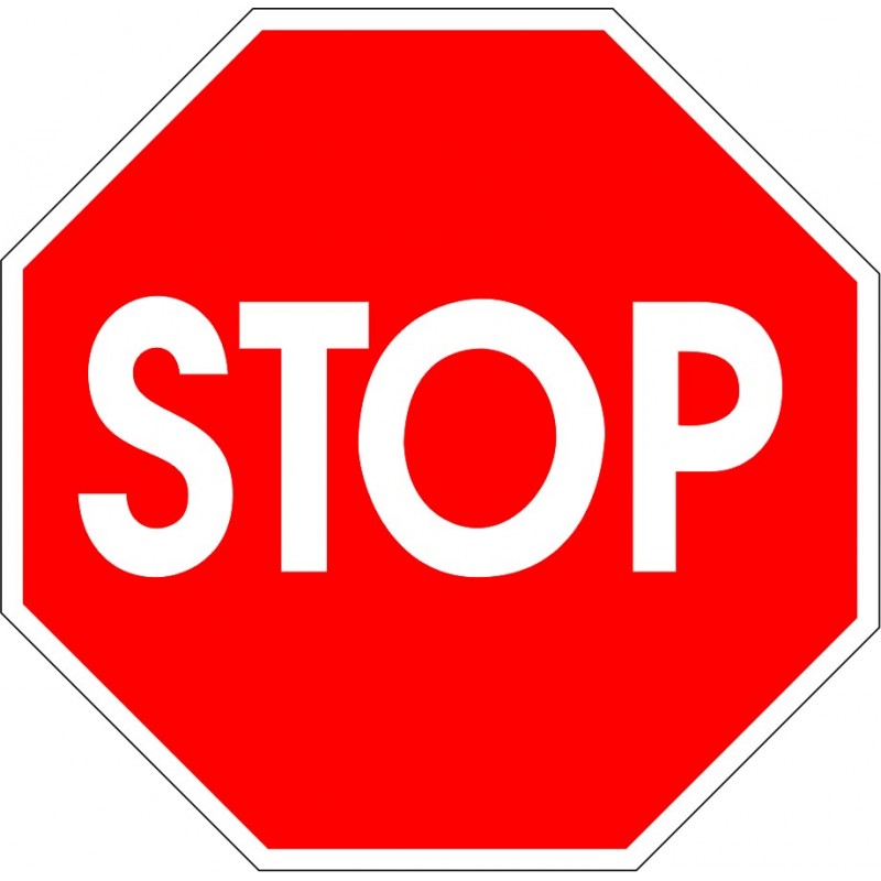 Panneau type routier STOP ref:AB4
