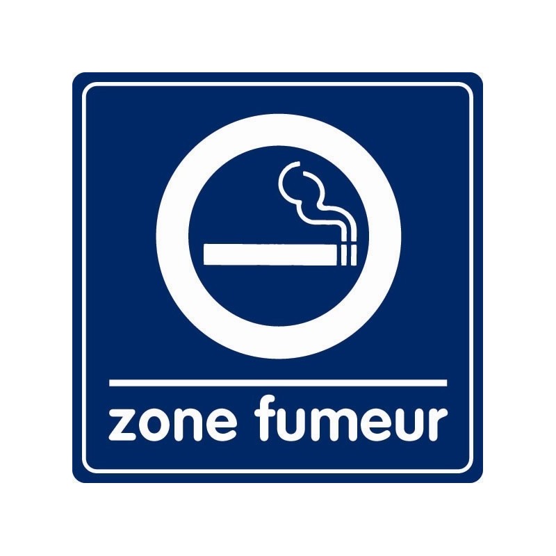 Pictogramme plexi couleur zone fumeur